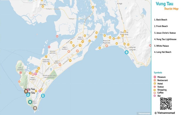 Map of Vung Tau | Vung Tau Tourist Map | Vietnamnomad