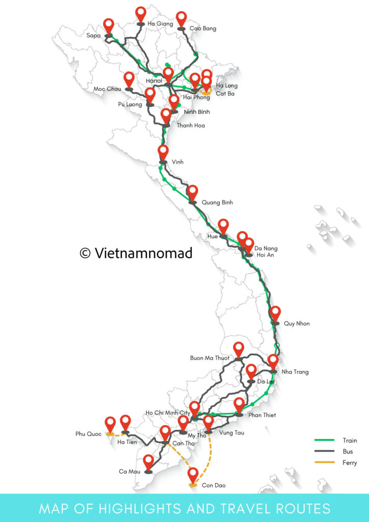 Map of Vietnam | Vietnam Cities & Travel Maps | Vietnamnomad